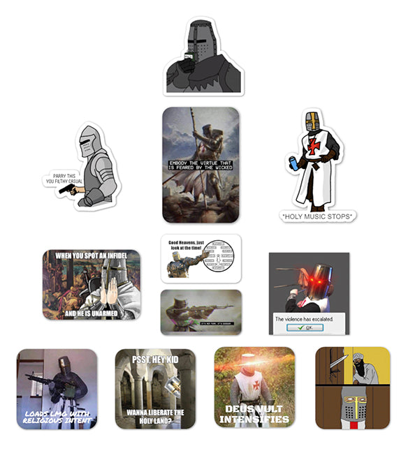 Deus Vult Sticker Pack – Redcoat Apparel